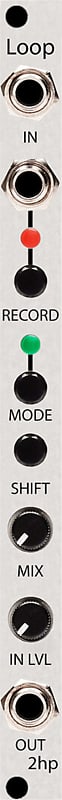 2hp Loop Looper Eurorack Synth Module, Silver | Reverb
