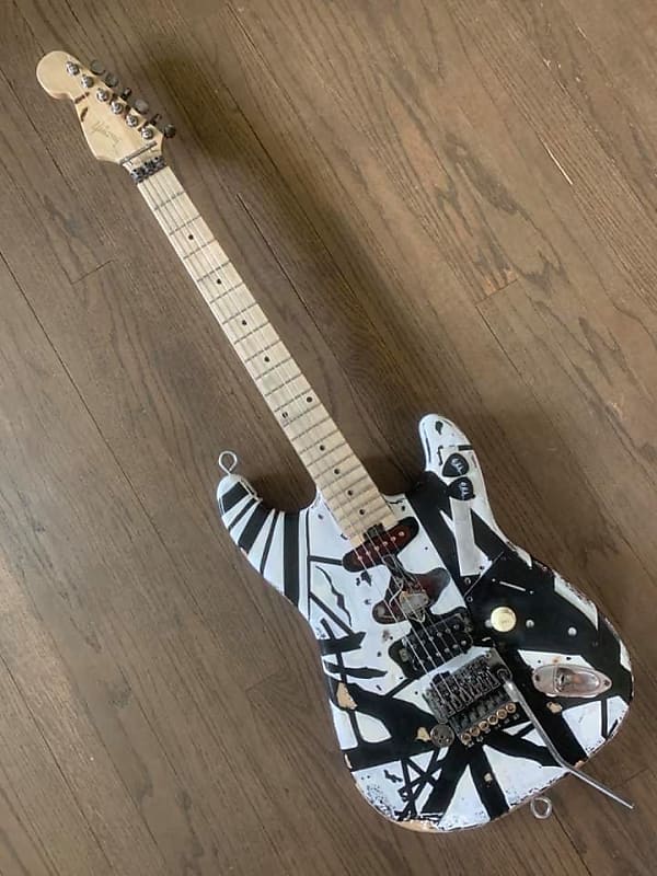 Fender Stratocaster 2021 EVH Franky Black & White 78 tribute | Reverb