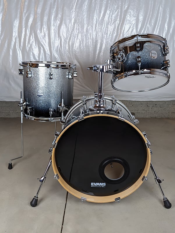 PDP Concept Maple 3pc Bop Drum Set Silver/Black Fade | Reverb