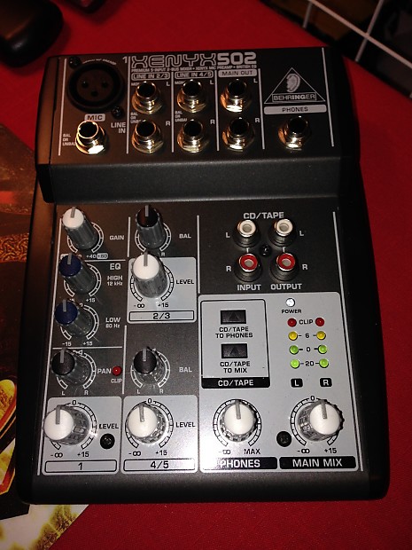 Behringer Xenyx 502 mixer | Reverb
