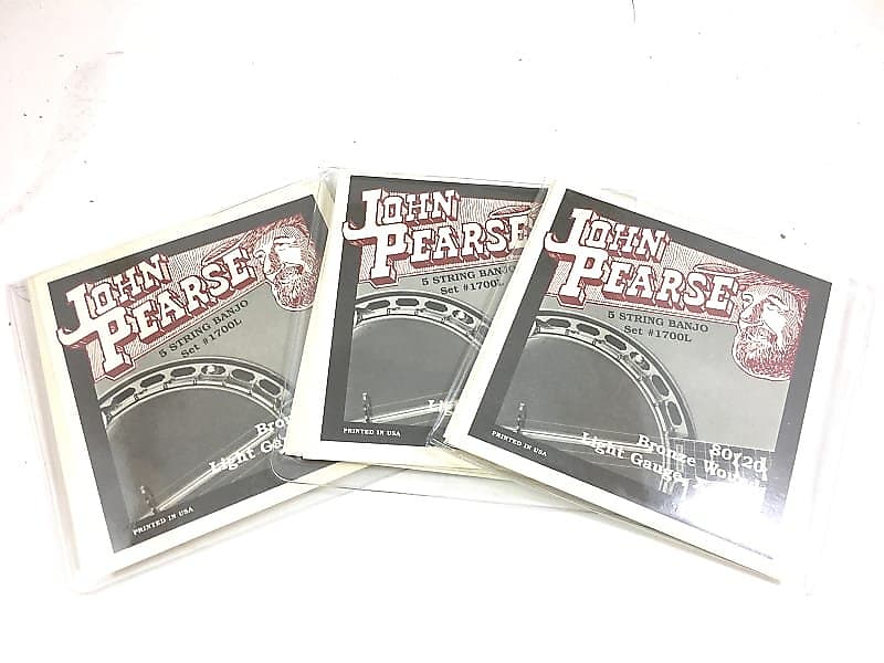 John Pearse Banjo Strings 3 Pack 80/20 Bronze Wound Light | Reverb
