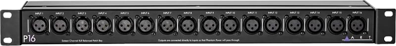 ART P16 Rackmount 16-Channel Balanced XLR Patchbay | Reverb