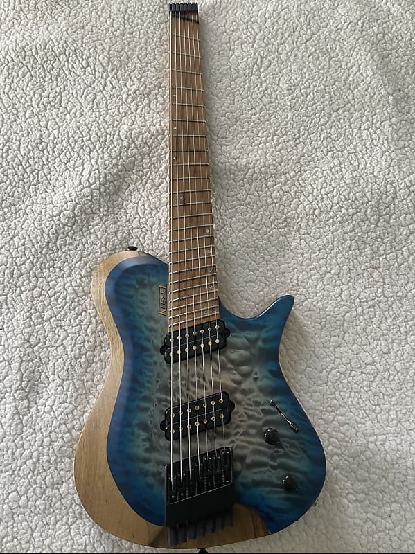 Kiesel Zeus 7 String 2020 - Translucent Sapphire Blue | Reverb