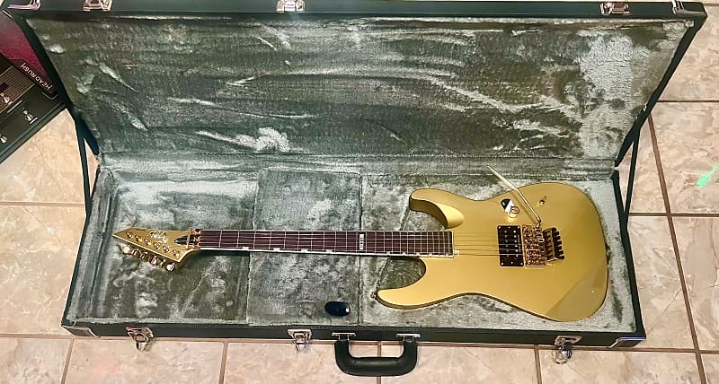 ESP LTD M-1 Custom '87 Electric Guitar - Metallic Gold & ESP | Reverb