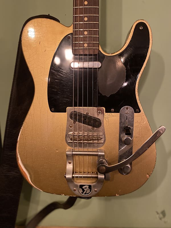Fender Masterbuilt telecaster 2000 Goldtop heavy relic | Reverb