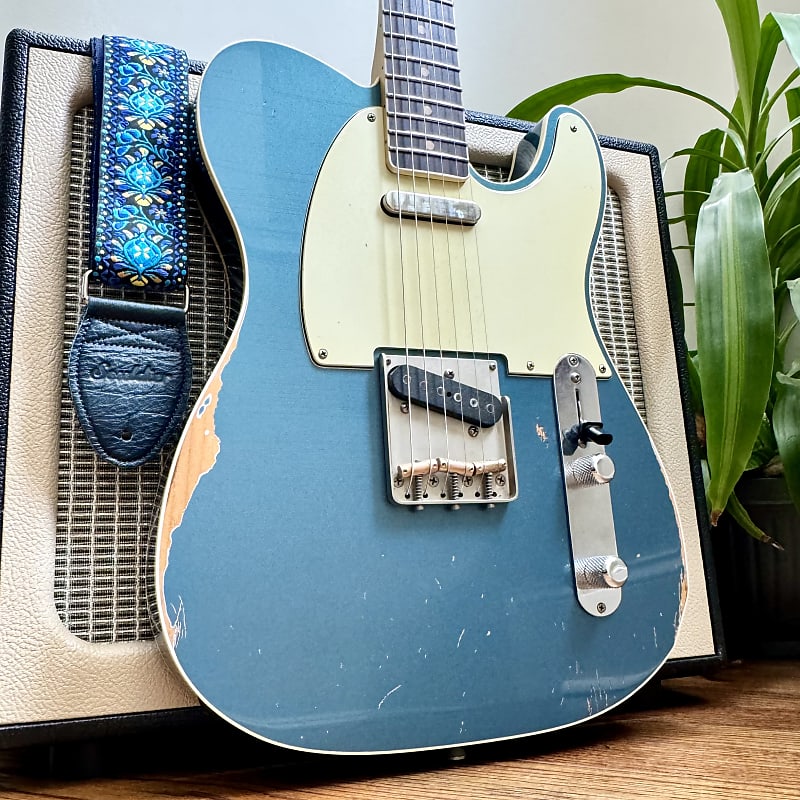 Seuf Guitars OH-20 T- Style Lake Placid Blue - Heavy Aged | Reverb