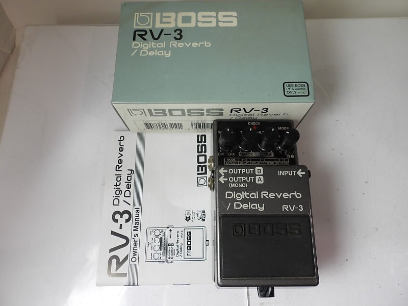 Boss RV-3 Digital Reverb & Delay Effects Pedal Vintage Free | Reverb
