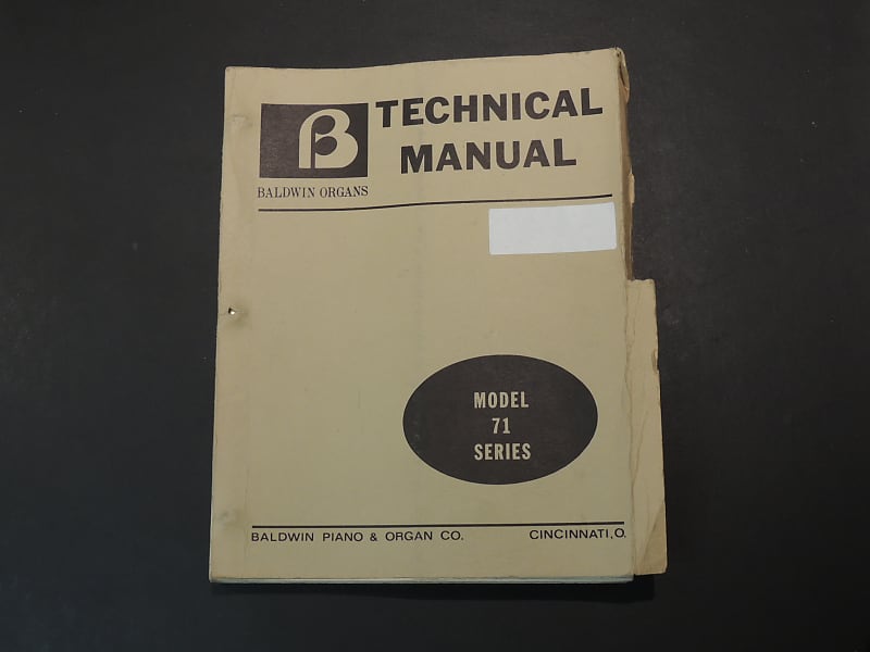 Baldwin Model 71 Series Technical Manual [Three Wave Music] | Reverb