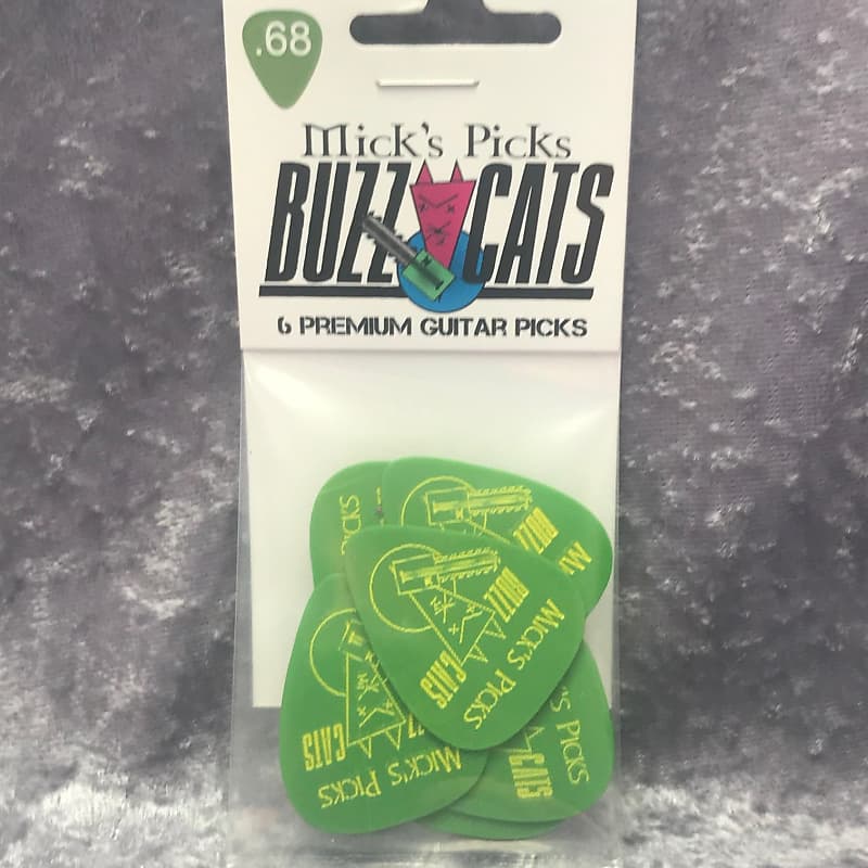 Mick's Picks - Buzz Cats Green .068 (6pcs) | Reverb