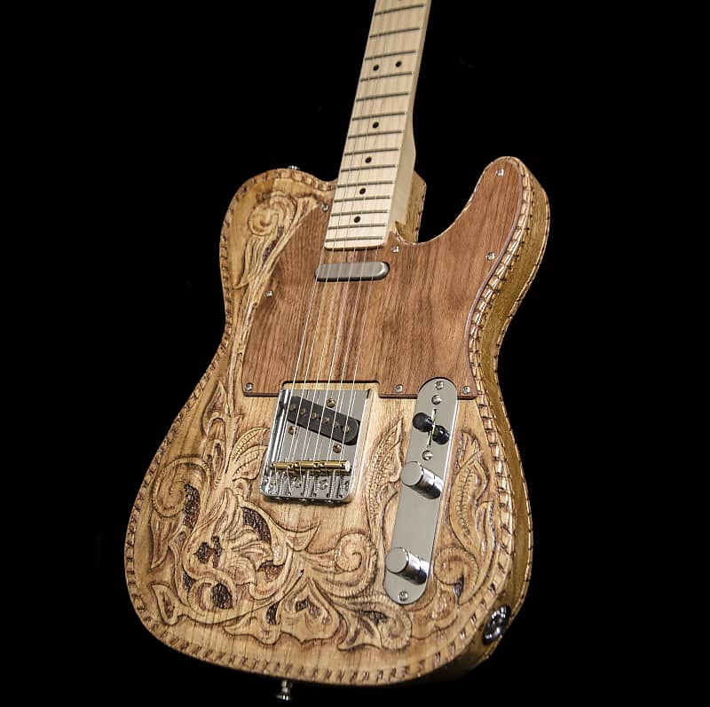 Custom Built Telecaster-Style Electric Guitar Hand-Carved | Reverb