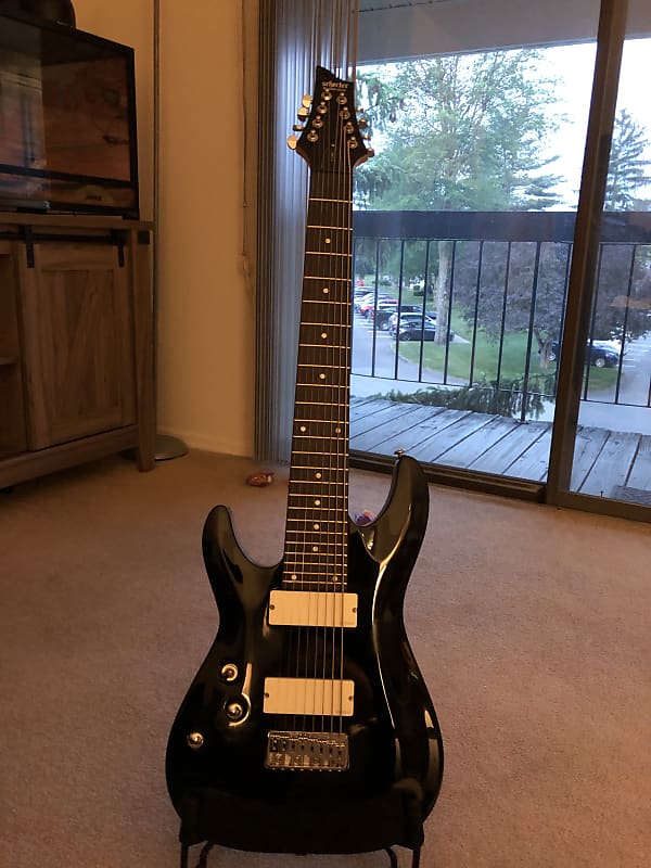 Schecter Omen 8 Left Handed Black | Reverb