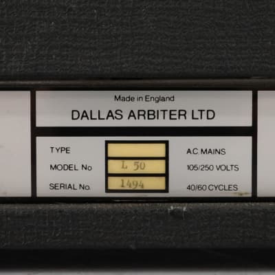 Sound City 50 Plus Dallas Arbiter Guitar Tube Amplifier Head | Reverb