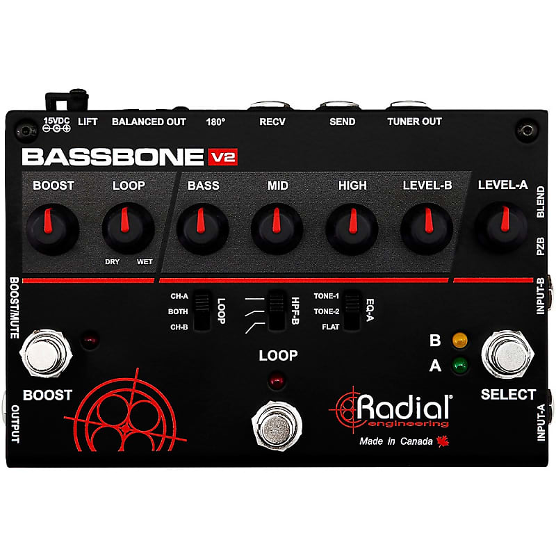 Radial Engineering Bassbone V2 Bass Preamp and DI Box | Reverb