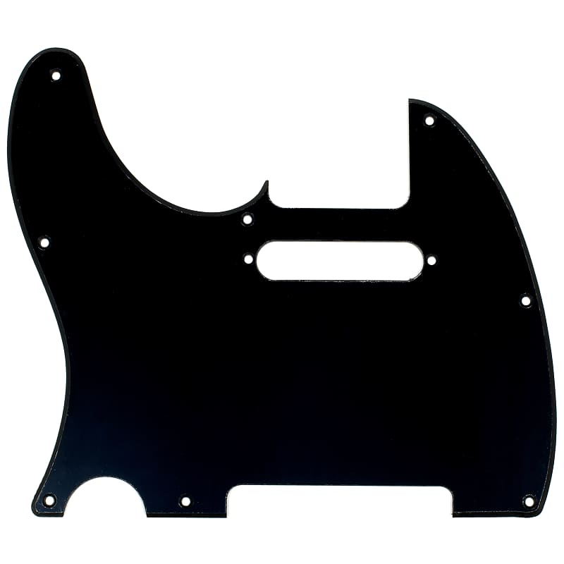 1-Ply Matte Black Pickguard for LEFT HANDED Lefty Fender USA | Reverb