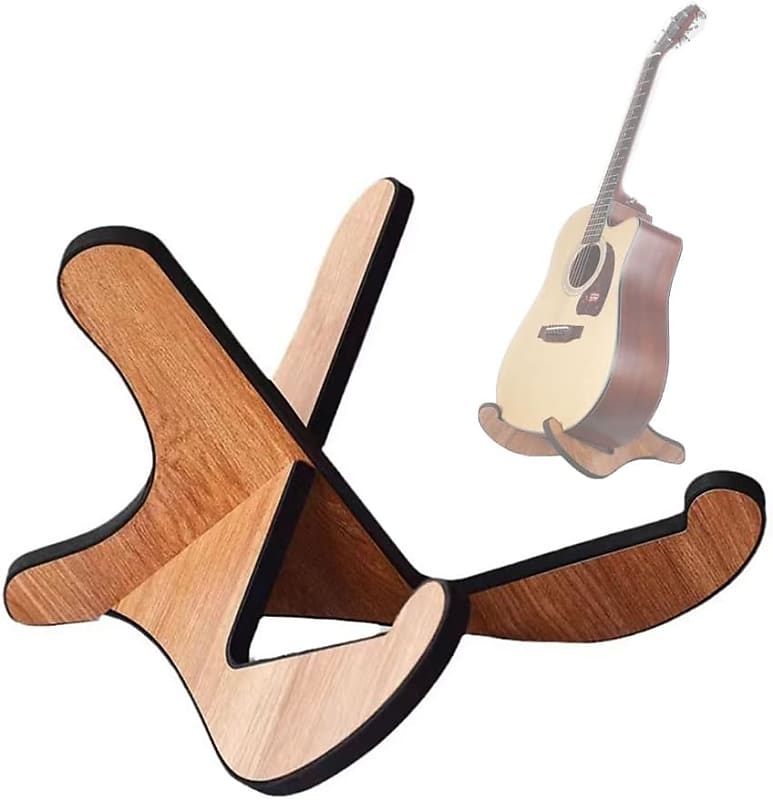 Universal Portable Wooden Guitar Stand, Acoustic and | Reverb
