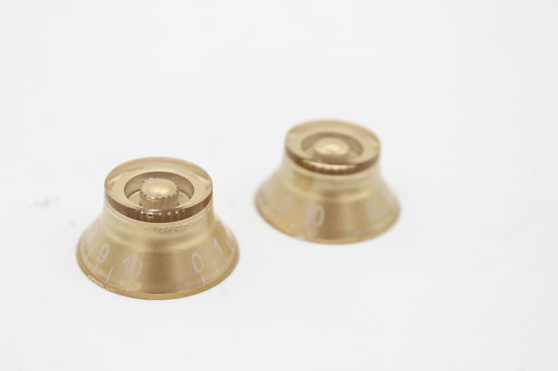 (2) Satellite LP Style Gold Guitar Knobs | Reverb