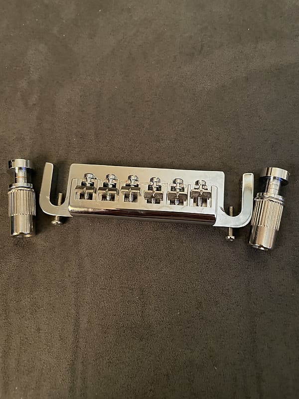 Stewmac Adjustable wraparound bridge Chrome | Reverb