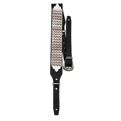 Minotaur SILVER PYTHON designer guitar strap | Reverb