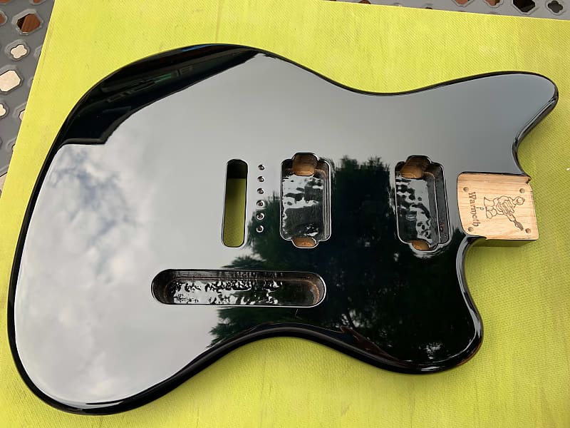 Gloss Black Warmoth Jazzcaster Alder Body - Never Used! | Reverb