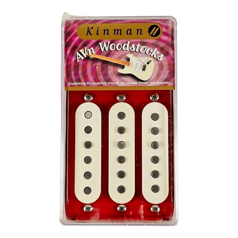 Kinman Pickups Woodstock Plus v2 Stratocaster Single Coil Set | Reverb