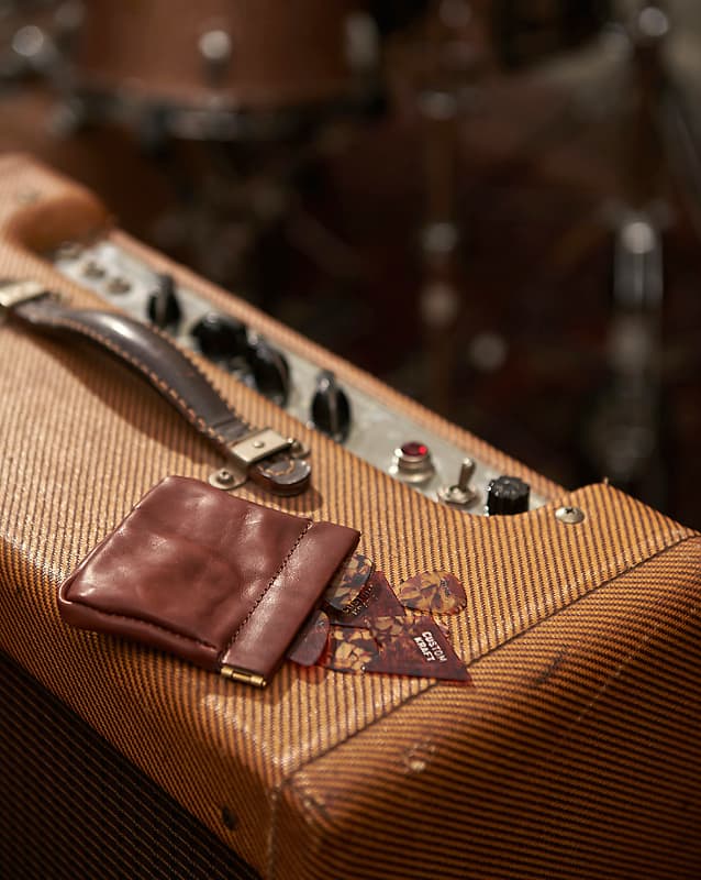 Harness Leather Pick / Plectrum Squeeze Case - Made in USA | Reverb