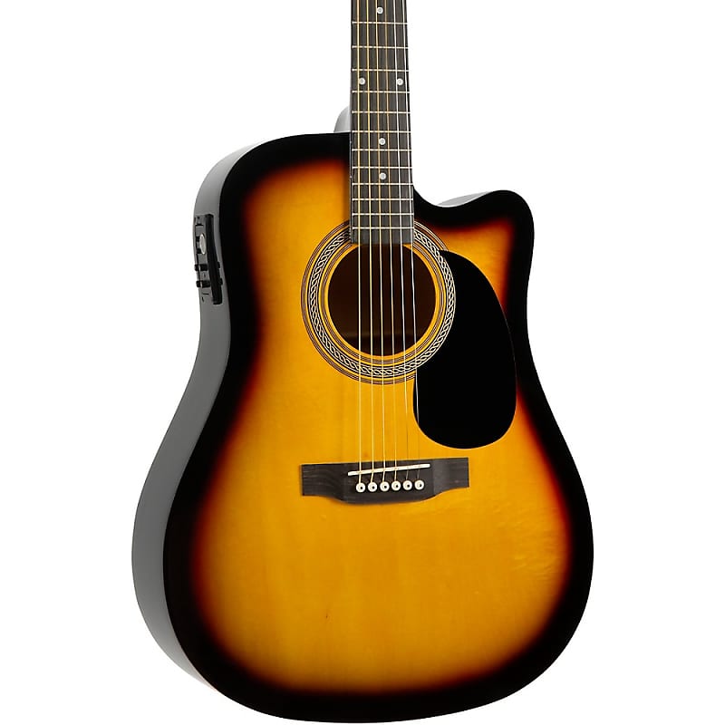 Rogue RA-090 Dreadnought Cutaway Acoustic-Electric Guitar | Reverb