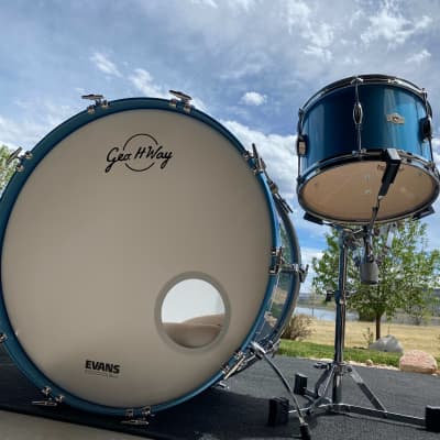 George Way Tuxedo Acacia Drum Kit - Billion Dollar Baby Blue | Reverb