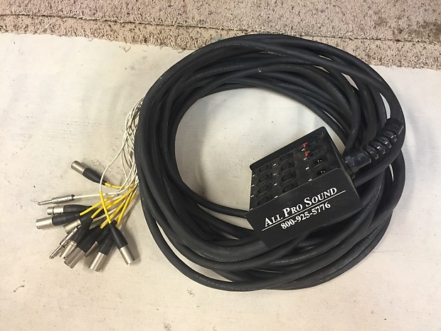 All Pro Sound 8X4 75 Foot Stage Snake Black | Reverb