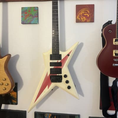 Westone Dimension IV 1984 - White Lightning Bolt w/ OHSC | Reverb