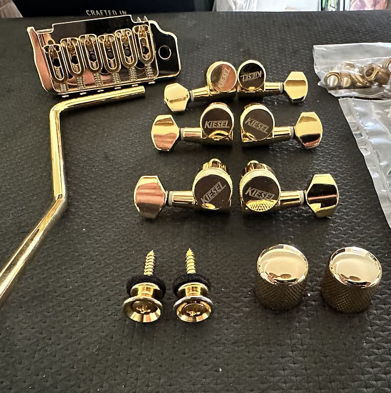 Kiesel complete 6 string Gold Hardware Set 2023 - knobs, | Reverb
