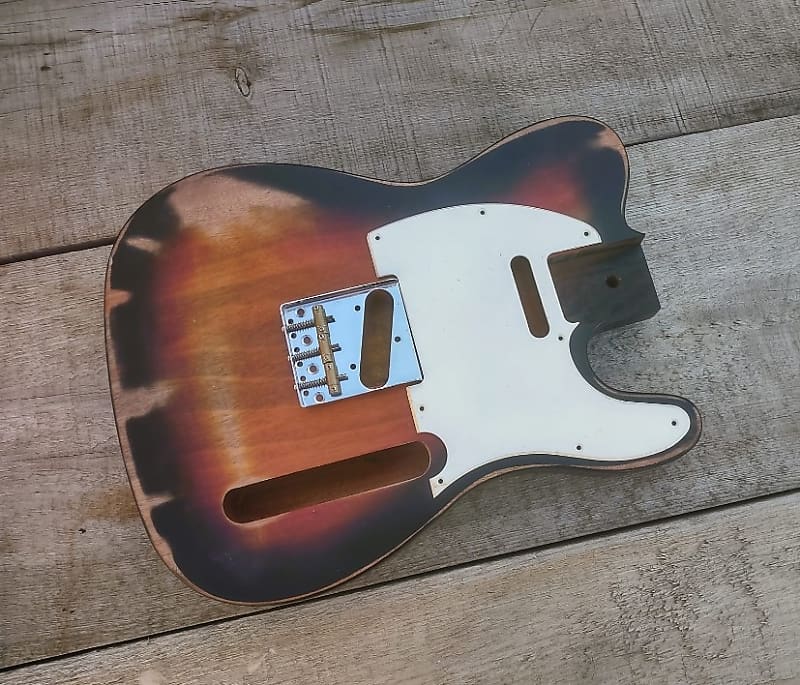 Custom T Vintage Relic Mahogany Guitar Body Nitrocellouse | Reverb