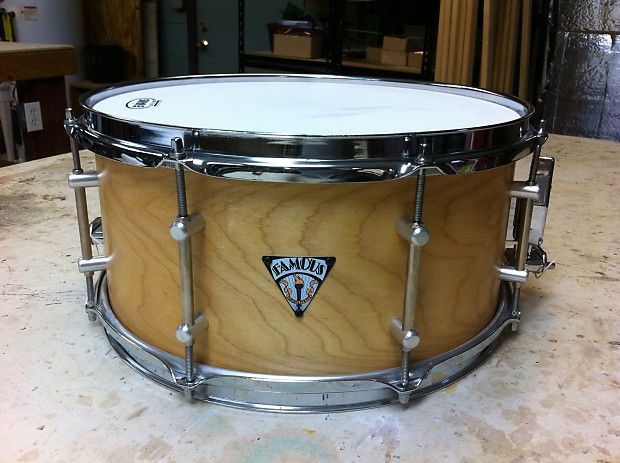 Famous Drum Company "Fat Boy" snare drum 6.5 x 14 steam bent | Reverb