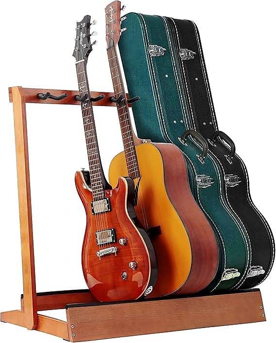 Multiple Guitar Stand 5 Holders Wooden Guitar Stands Floor | Reverb
