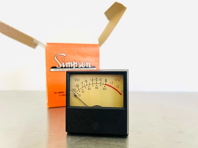 1970's NOS Simpson Small VU Meter for Quad Eight Electrodyne | Reverb