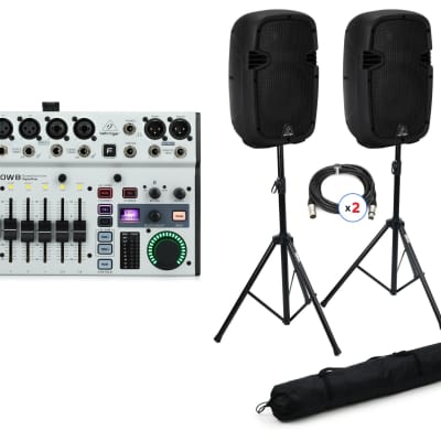 Behringer FLOW 8 8-input Digital Mixer PA Bundle | Reverb