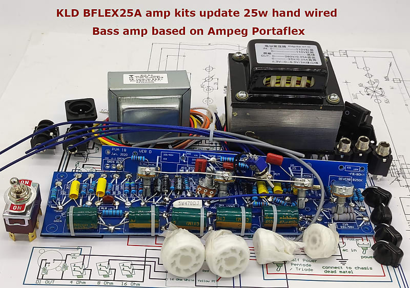 KLD amp kits 25 w two channels hand wired tube bass amp kits | Reverb