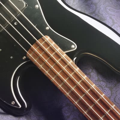 Fender Jazz Bass w Gibson Thunderbird pickups 2020s - Black | Reverb