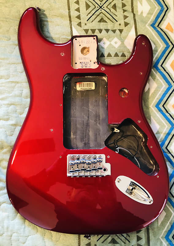 Fender 2010 MIM Strat Body (Universal Route) Candy Apple Red | Reverb
