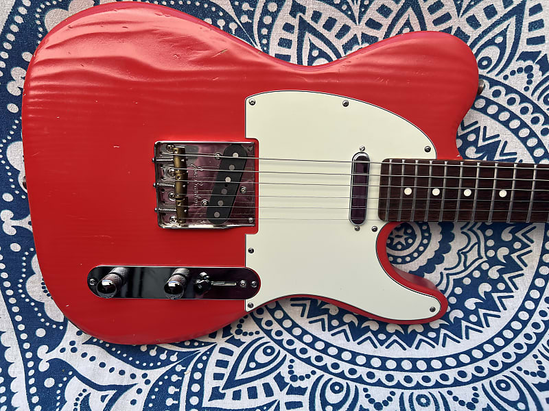 Fiesta Red Pinecaster T-Style Build with Allparts TRNF Japan | Reverb