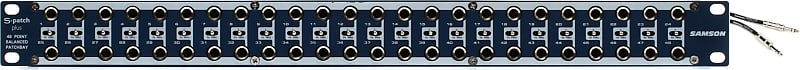 Samson S-Patch Plus 48-point Balanced Patchbay Bundle with | Reverb