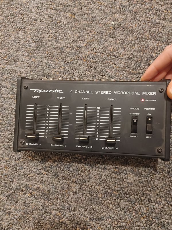 Realistic 4 Channel Stereo Microphone Mixer | Reverb