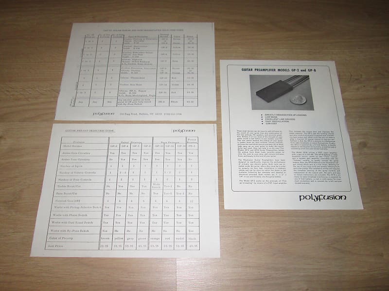 Polyfusion 3 Brochure's – 70's -Original Vintage Synthesizer | Reverb