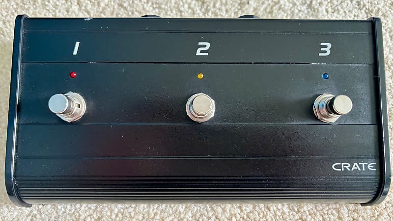 Crate CFP3 3 Button Footswitch - Black | Reverb