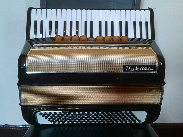 Hohner 400 MS Black & Gold 120 Bass LMMH Professional | Reverb
