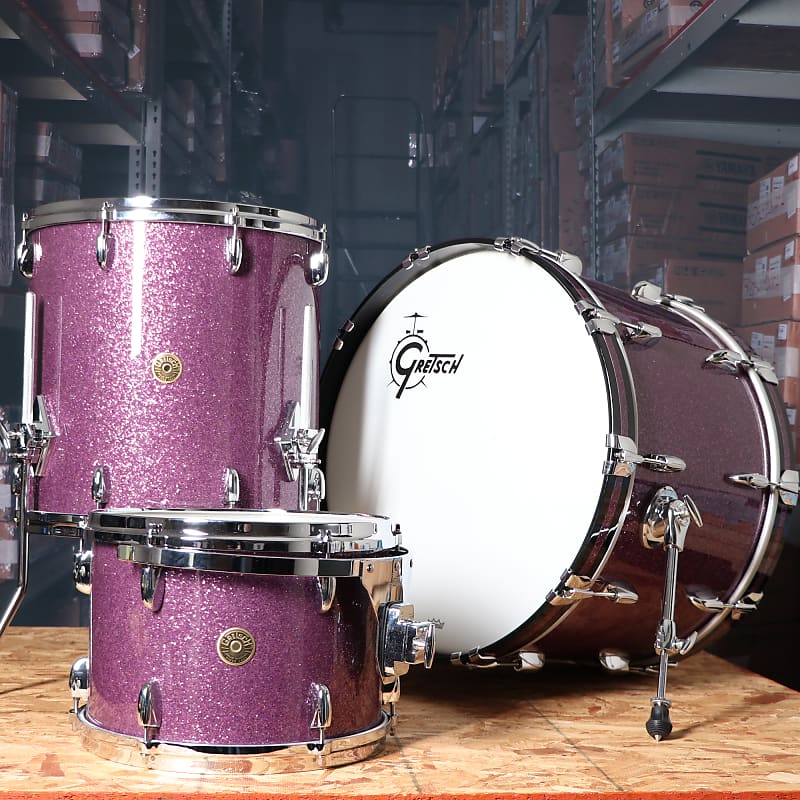 Gretsch USA Custom 3-Piece Drum Kit in Purple Glass | Reverb