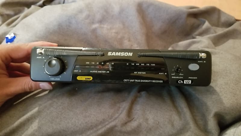 Samson CR77 UHF True Diversity Receiver, ChU2 Black | Reverb