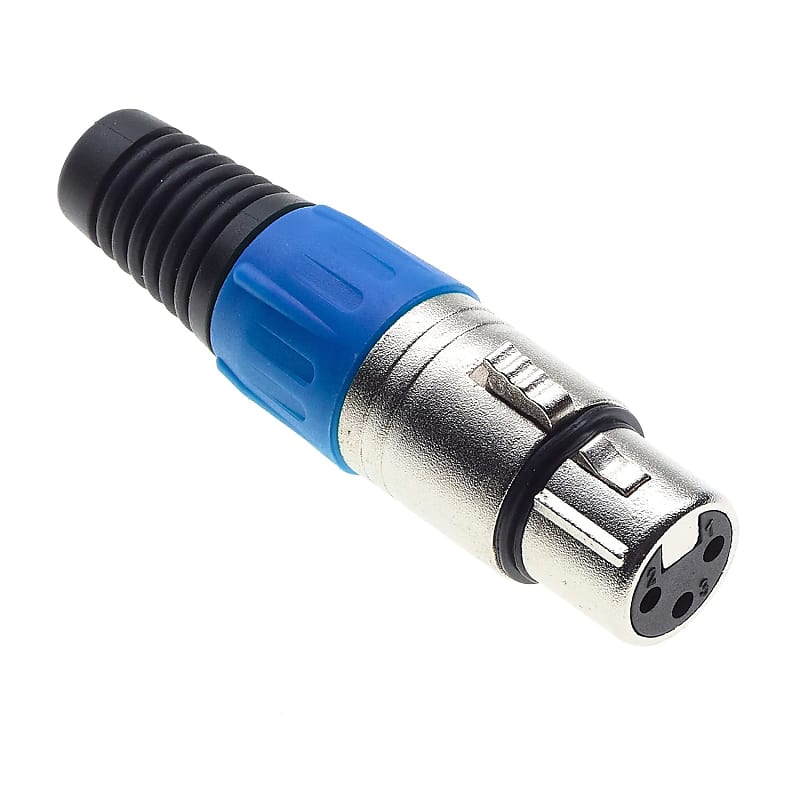 3 Pole Xlr Socket, Blue - Female Audio Mic Microphone Dmx | Reverb UK