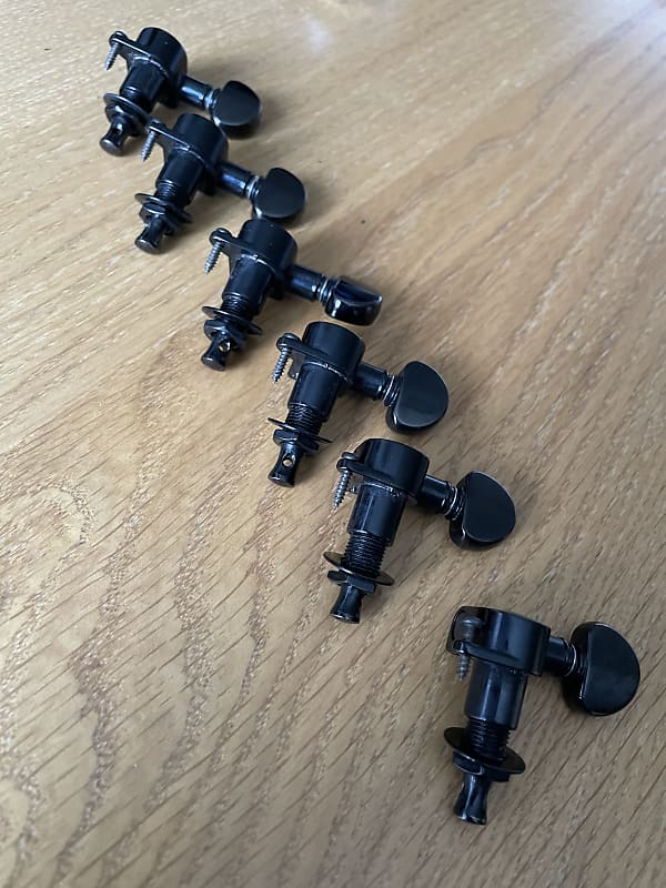 Grover 6 in line mini rotomatic tuners - Black | Reverb