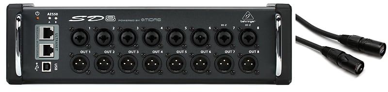 Behringer SD8 8-channel Stage Box Bundle with Pro Co PCE2-100 | Reverb