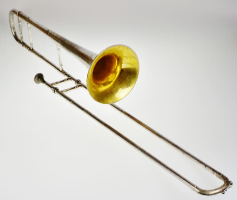 1921 Conn 4H Silver Slide Trombone w/ Original Case & | Reverb